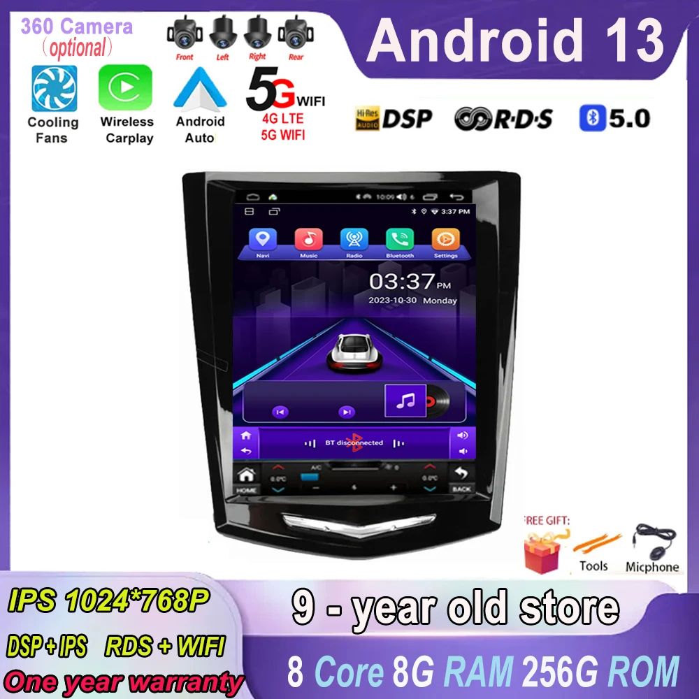 Car-Radio-for-Cadillac-ATS-XTS-CTS-SRX-2013-2018-Multimedia-Video ...