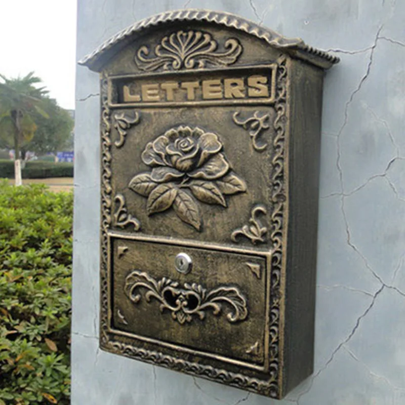 Cast-Aluminum-Mailbox-Home-Decoration-Outdoor-Wall-Hanging-Angel-Badge ...