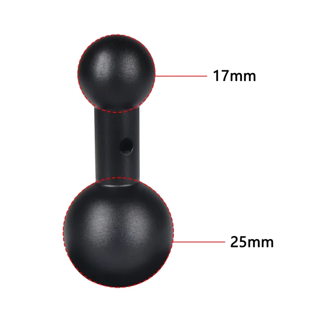 Universal 17mm/25mm Ball Head Base Accessory Double Ball Joint Mount ...