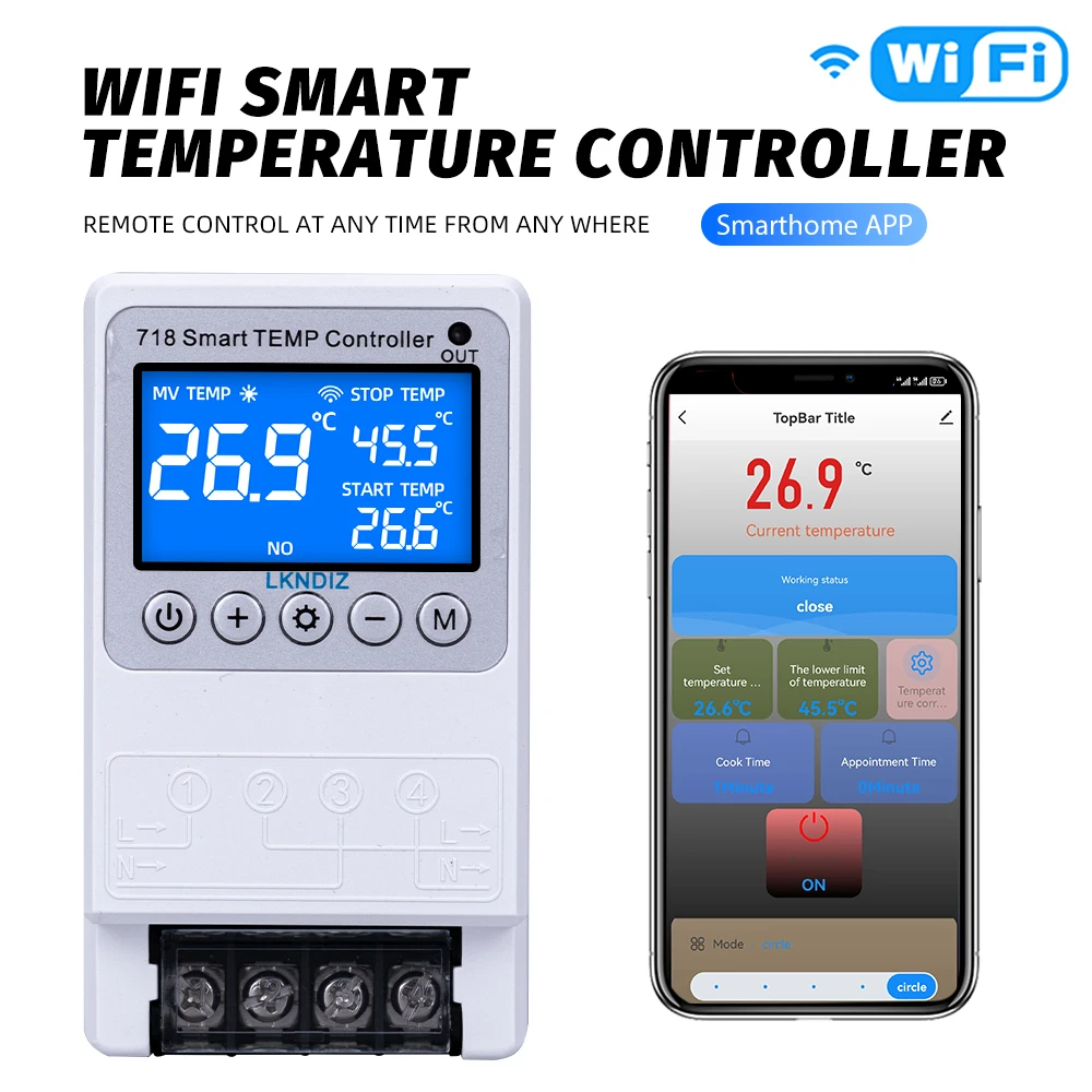 Control Wifi Thermostat Temperature Controller - Wifi Temperature Smart ...
