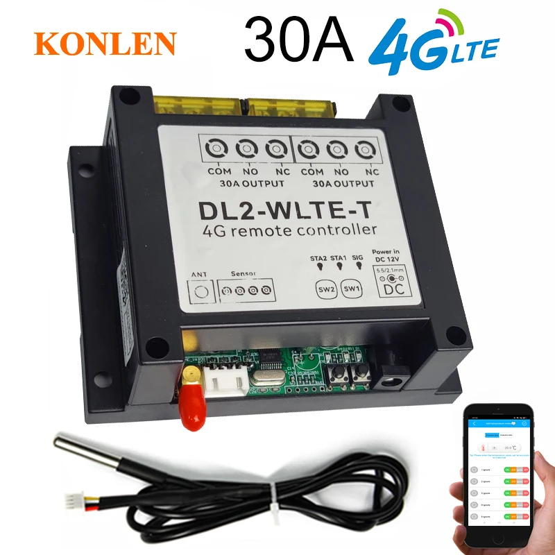 4G-TLE-Smart-Controller-2-Way-Relay-30A-GSM-GPRS-Remote-Power-Switch ...