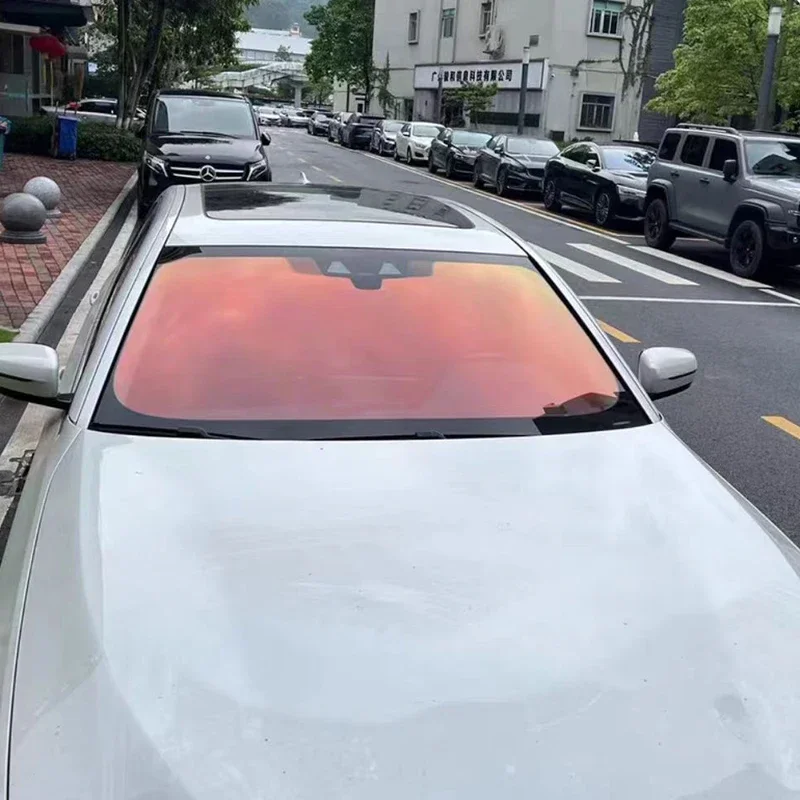 VLT 78% Sunset Red Chameleon Car Windshield Tints, Optical Red Orange ...
