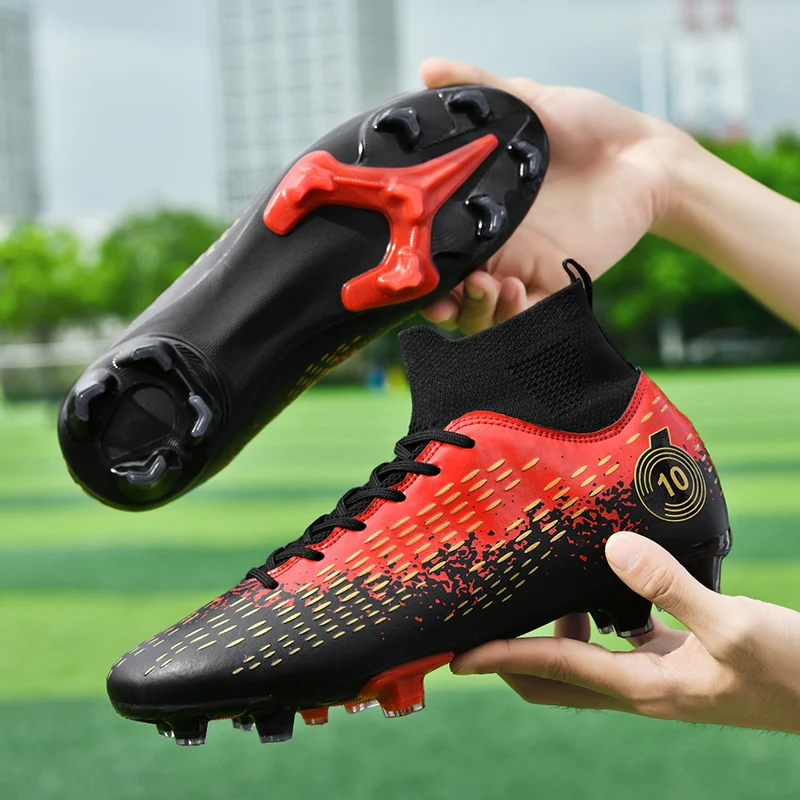 Football-Boots-Men-s-High-Top-Spike-Microfibre-Cleats-Professional ...