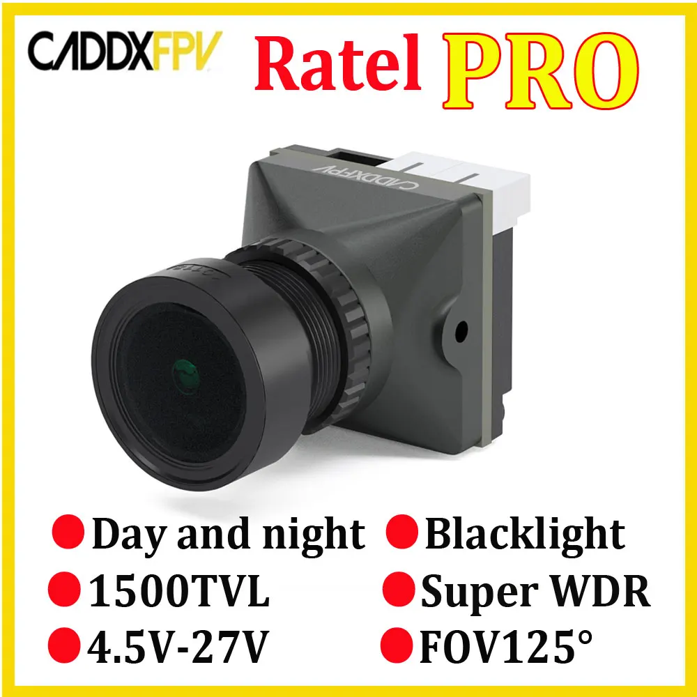 Caddx-Ratel-PRO-FPV-Camera-1500TVL-16-9-4-3-NTSC-PAL-FOV125-Blacklight ...