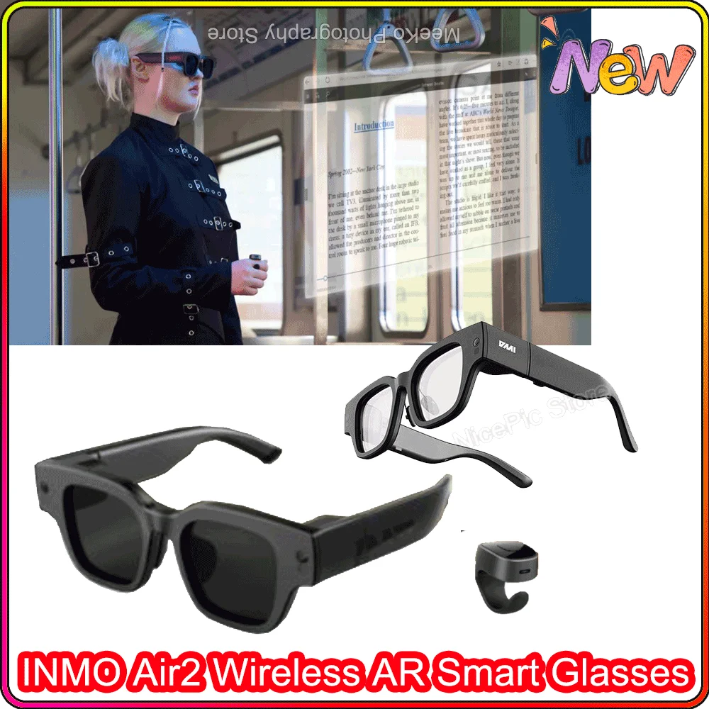 แว่นตา AR แบบพกพาไร้สาย2แบบ inmo Air แว่นตาแปลอัจฉริยะหน้าจอสีเต็มพร้อมคำแปลและ aigc สำหรับการ ...