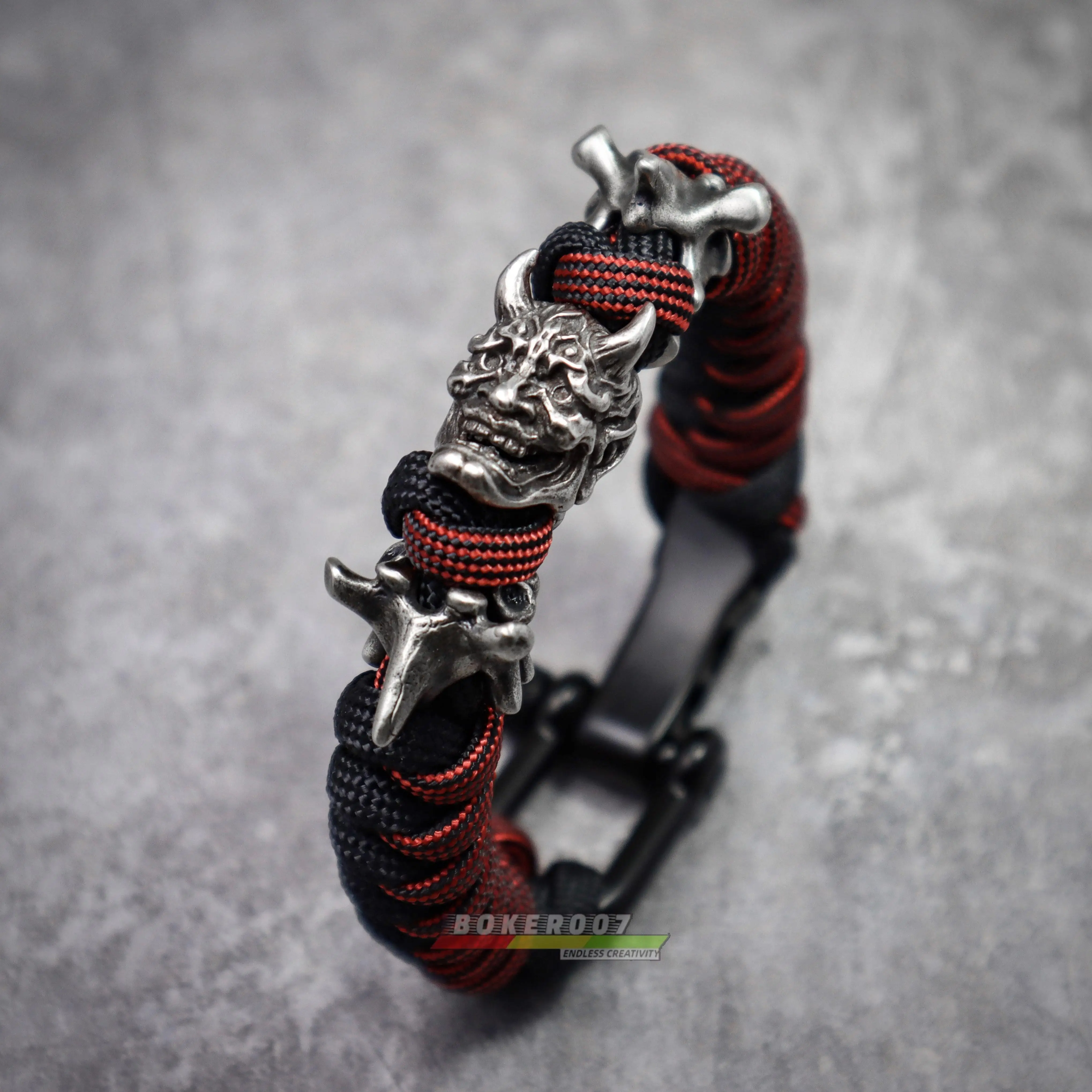 Prajna-Skull-Double-Dragon-Ridge-Fashion-Bracelet-Men-s-Retro ...