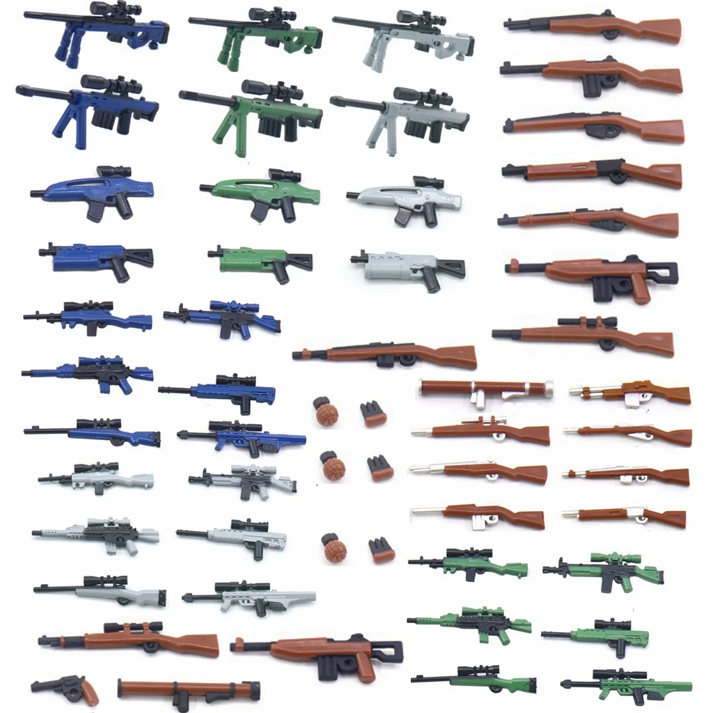 Military-Weapon-Toy-MG-42-Machine-Guns-Rifle-98K-SWAT-WW2-Building ...