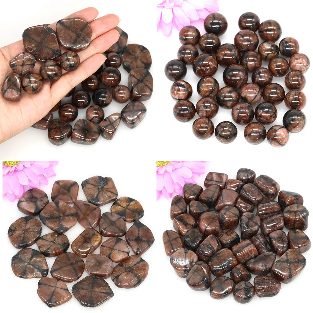Natural Cross Chiastolite Quartz Crystals Healing Stones Ball Tumbled ...