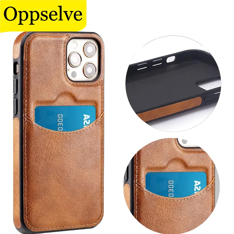 Retro-PU-Leather-Wallet-Credit-Card-Slot-Phone-Case-For-iPhone-11-12-13 ...