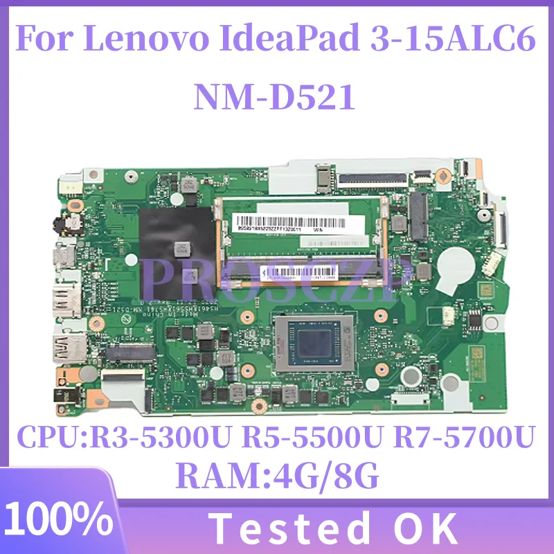 NM-D521 Laptop Motherboard For Lenovo IdeaPad 3-15ALC6 With CPU:R3 ...