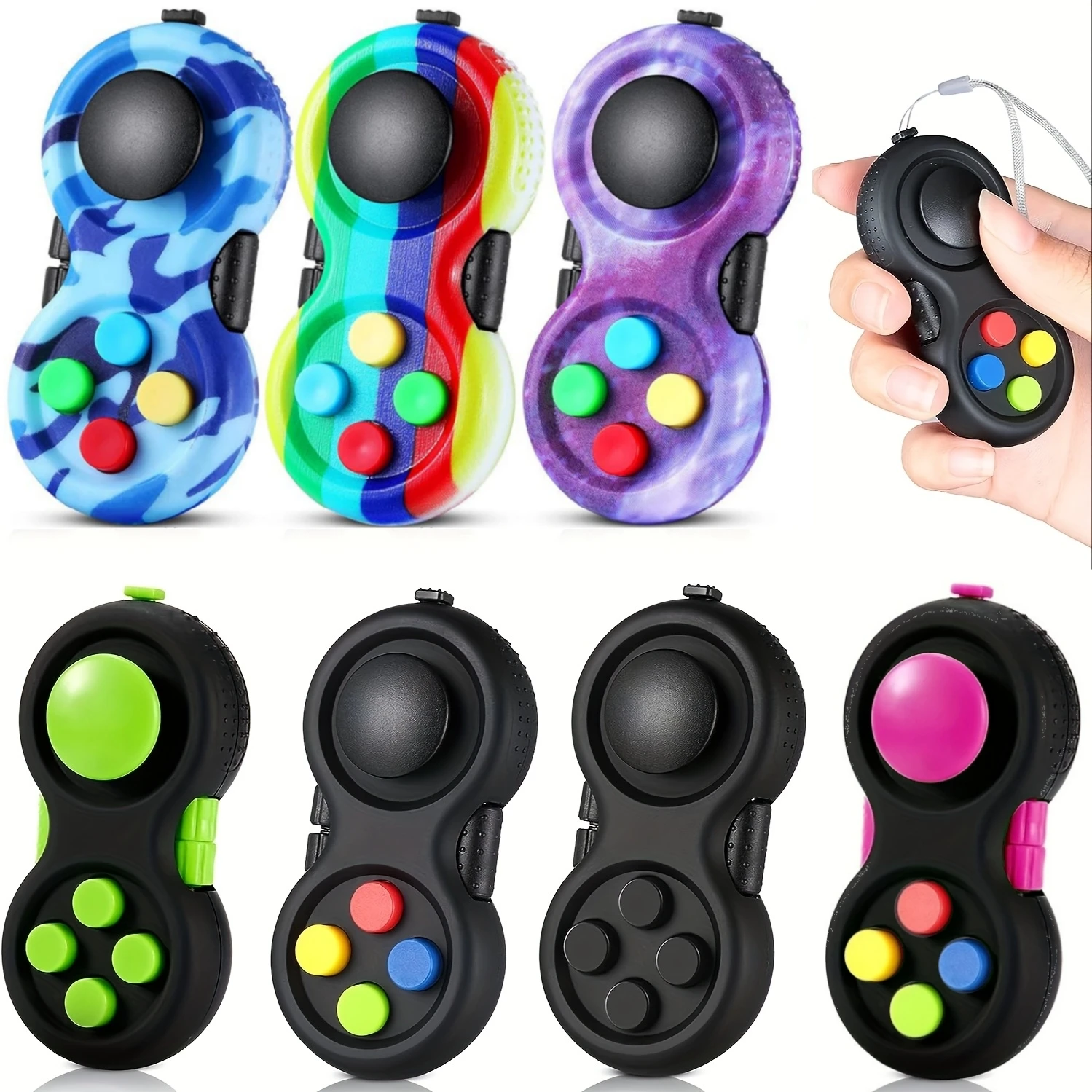 3Pcs-Fidget-Pad-with-8-Fidget-Functions-Fidget-Controller-Stress ...