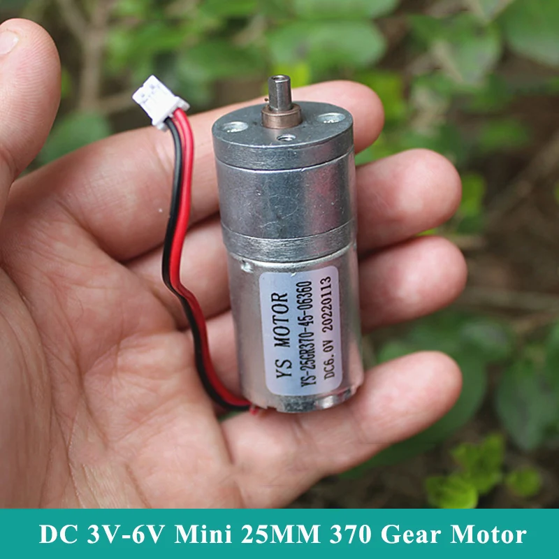 25GA-370-Mini-25MM-Metal-Gear-Motor-DC-3V-6V-180RPM-360RPM-Medium-Speed ...