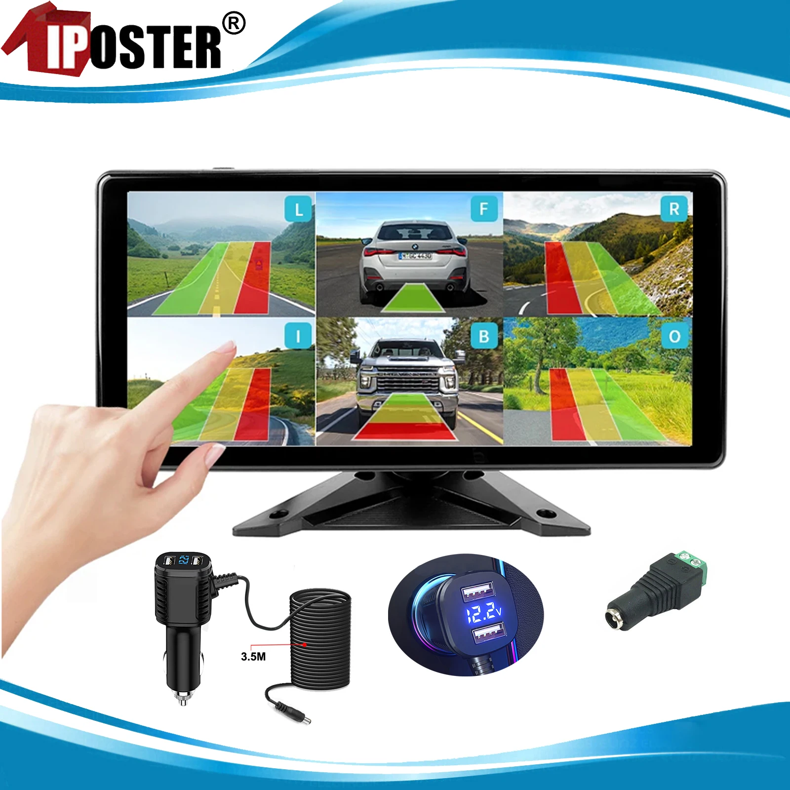 iPoster-10-36-6CH-Touch-Screen-Smart-Blind-Zone-Radar-BSD-Alarm-DVR ...