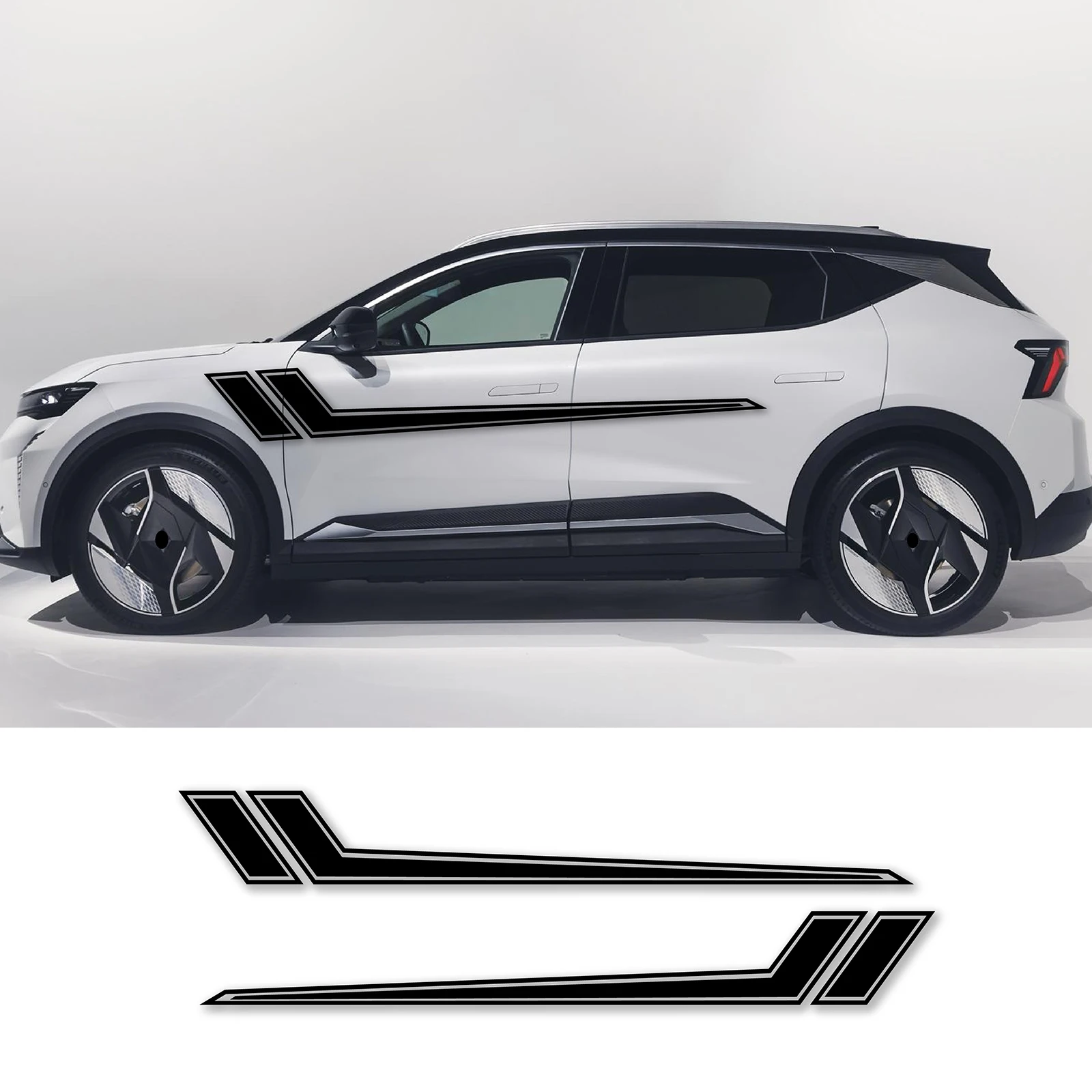 2pcs-Car-Waistline-Body-Stripe-Decals-Decorative-Auto-Racing-Sports ...