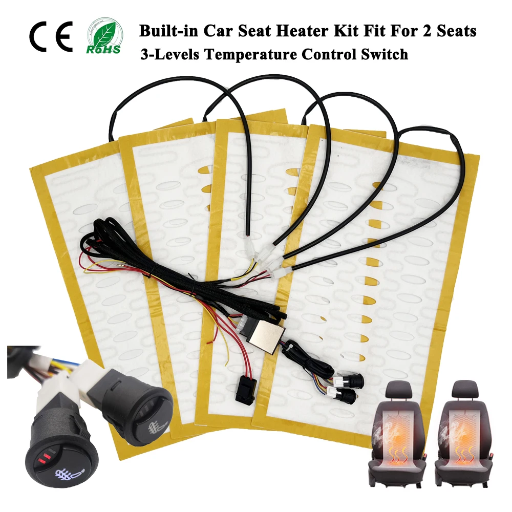 Universal-Built-In-Car-Seat-Heater-Kit-12V-Alloy-Wire-Fast-Heating-Pads ...