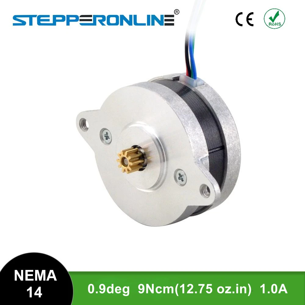 Round Nema 14 Stepper Motor Bipolar 0.9deg 9Ncm(12.75 oz.in) 1.0A ...