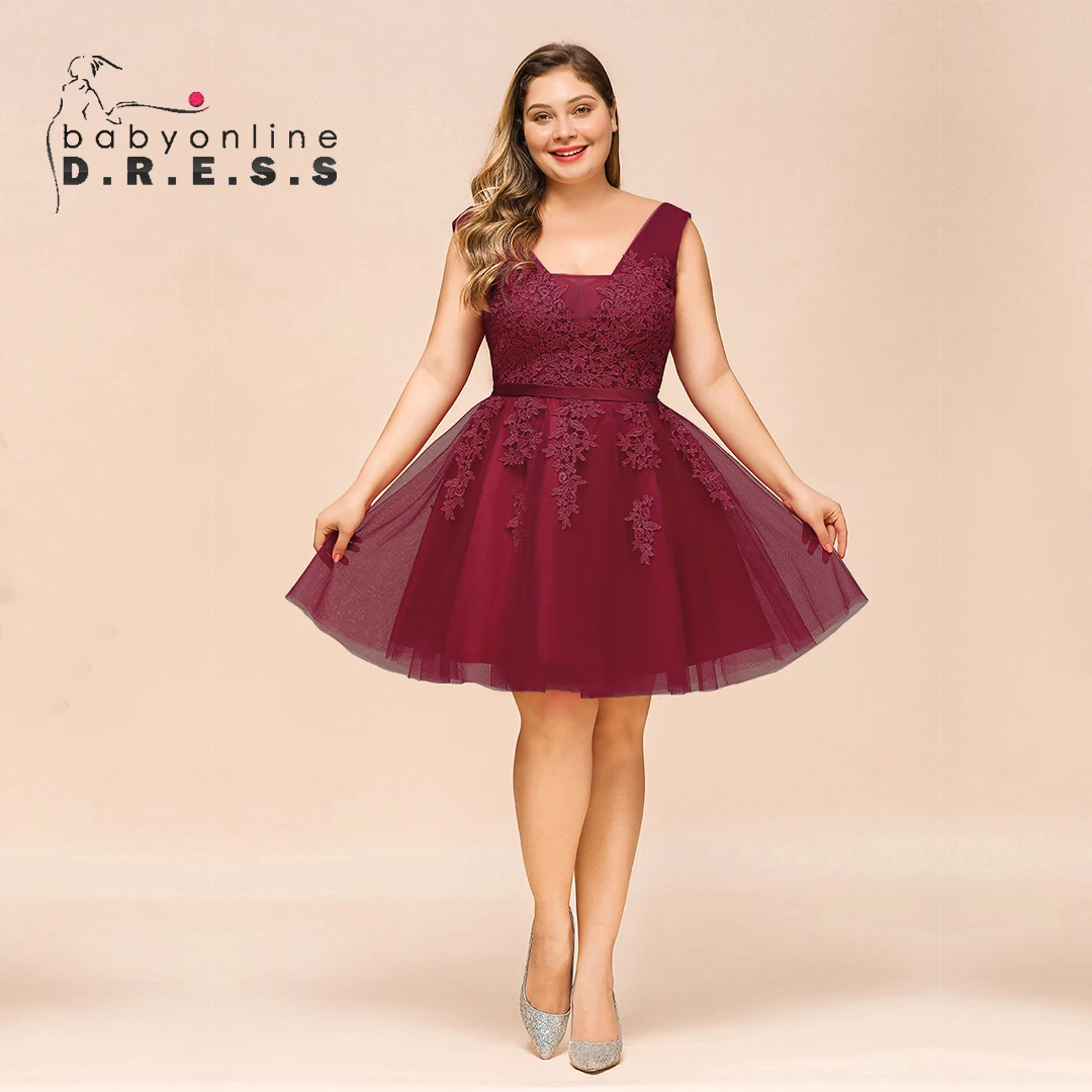 Short-Graduation-Gown-Floral-Lace-Appqulies-Top-Embroidered-A-Line ...