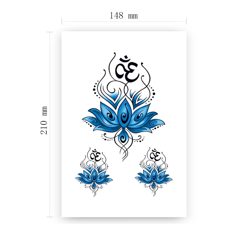 Blue Lotus Flower Tattoo Wrist
