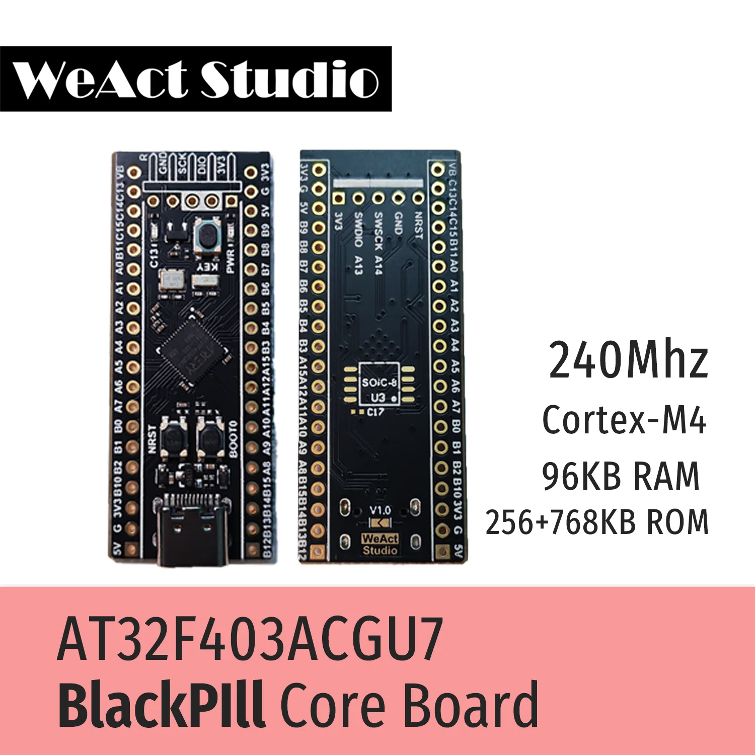 WeAct BlackPill STM32F411CEU6 STM32F4 STM32 AT32F403ACGU7 AT32F4 AT32 ...