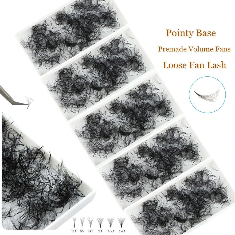 Aguud Pointy Base Premade Fans Loose Fans Medium Stem Sharp Thin Pointy ...