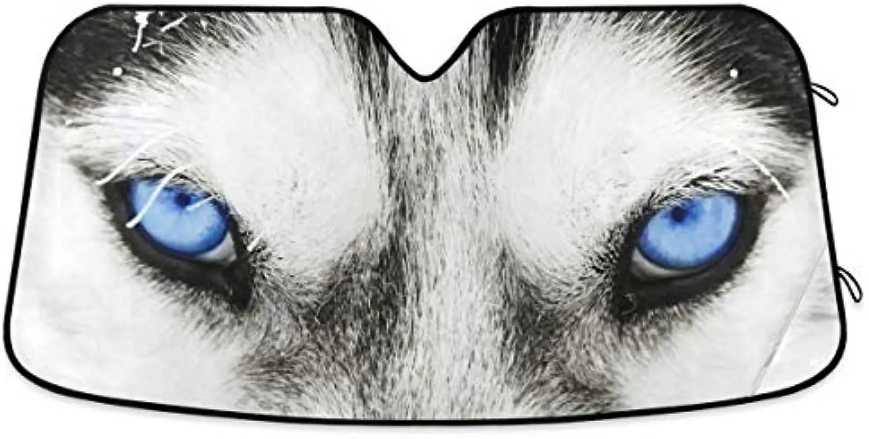 Wolf-Or-Husky-Dog-Blue-Eye-Print-Car-Windshield-Sun-Shade-Block-UV-Rays ...