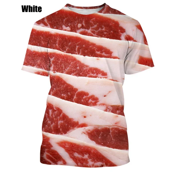 New Beef Meat 3d Funny Personality Simulation Bacon Pullover Plus Size ...