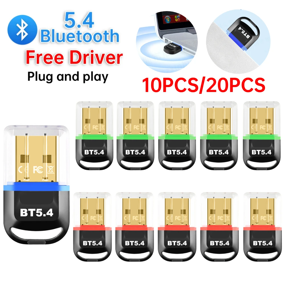10-20PCS-USB-Bluetooth-5-4-Dongle-Adapter-for-PC-Speaker-Wireless-Mouse ...