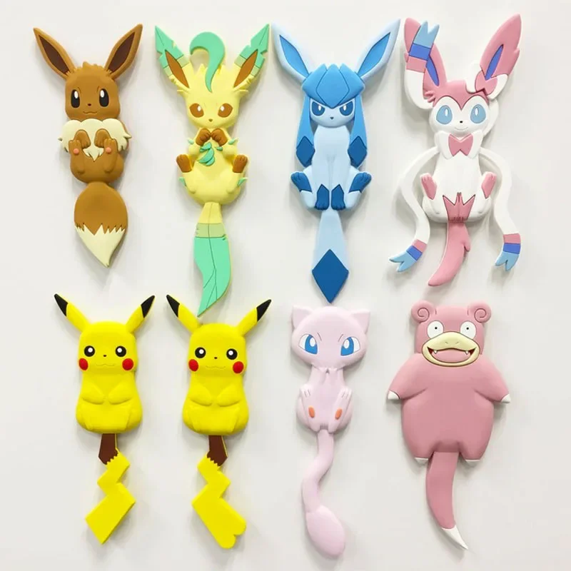 Kawaii-Strong-Hook-Cartoon-Cute-Pokemon-Eevee-Snorlax-Adhesive-Punch ...