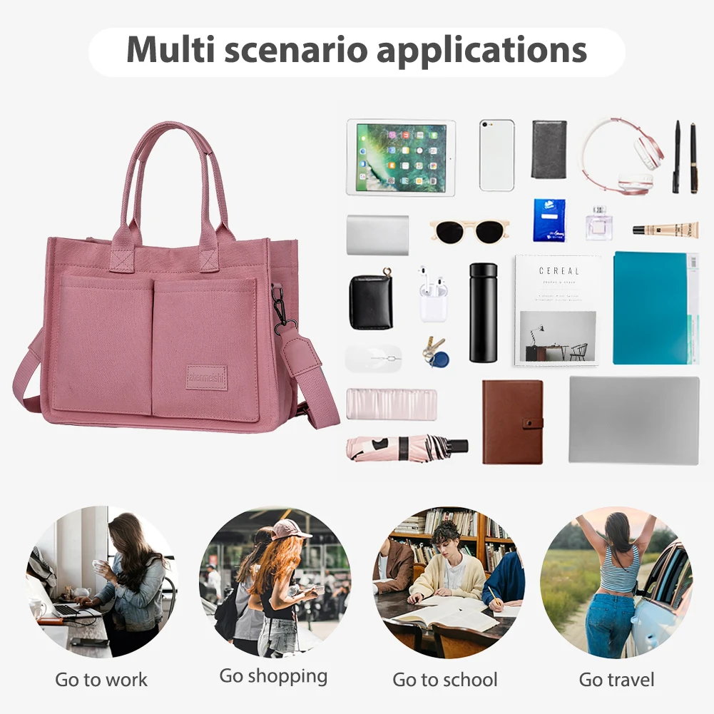 Women-Retro-Top-Handle-Bag-Large-Capacity-Canvas-Simple-Shopping-Bag ...