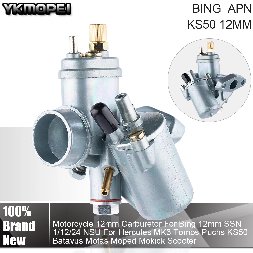 Motorcycle 12mm Carburetor For Bing 12mm SSN 1/12/24 NSU For Hercules ...