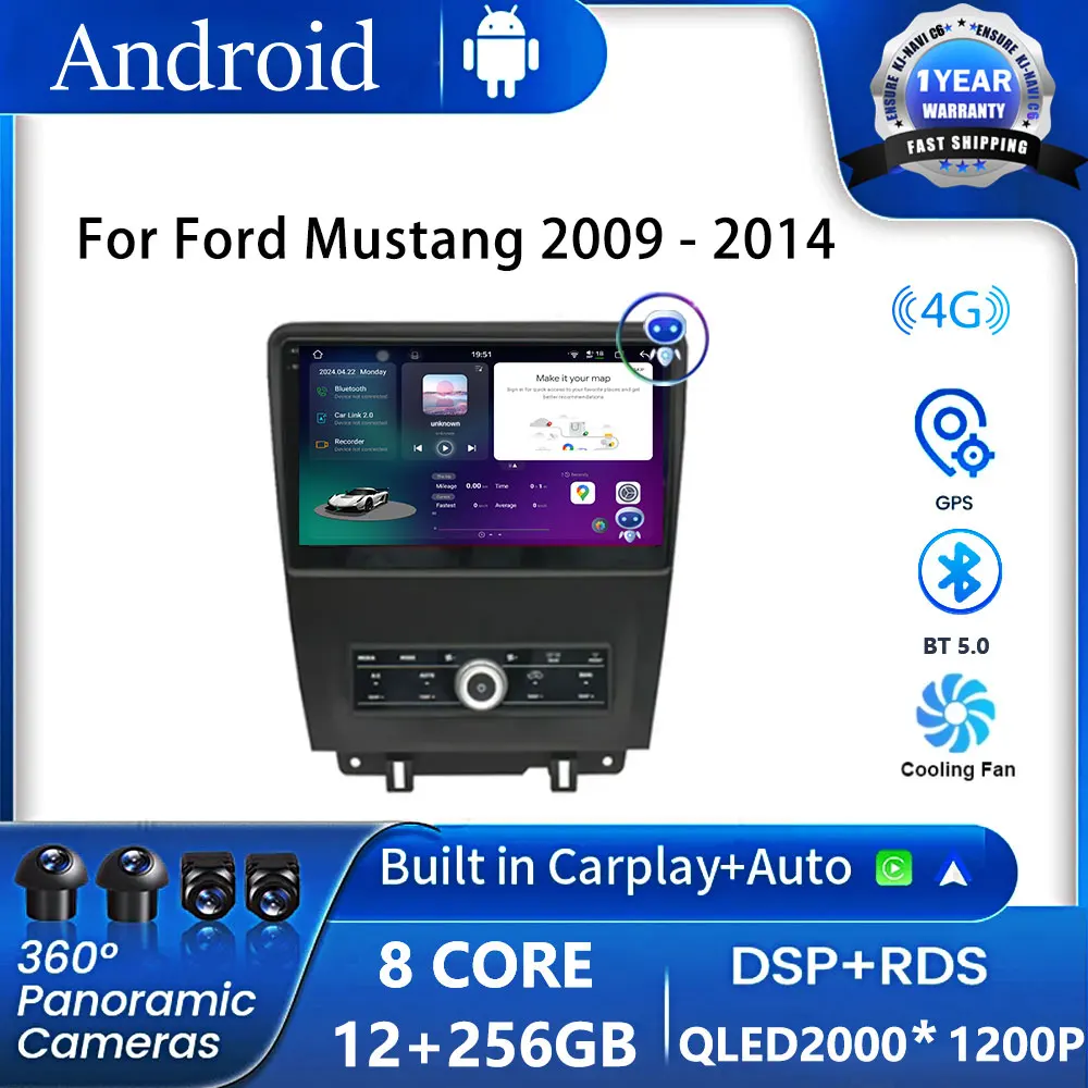 Android-14-For-Ford-Mustang-2009-2014-Stereo-Multimedia-Player-Car ...