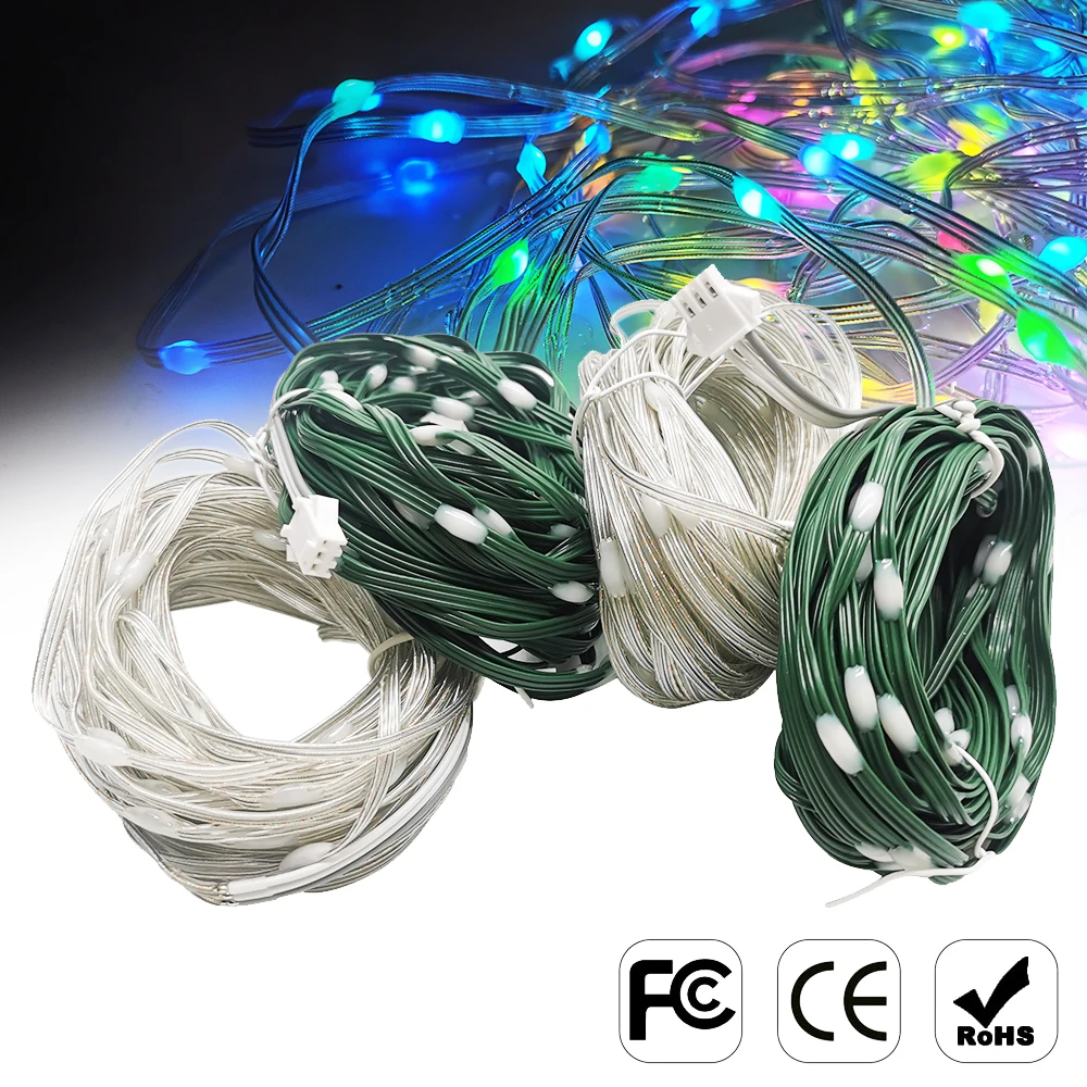 DC5V-Addressable-Individually-WS2812B-Led-String-3Pin-Green-Transparent ...