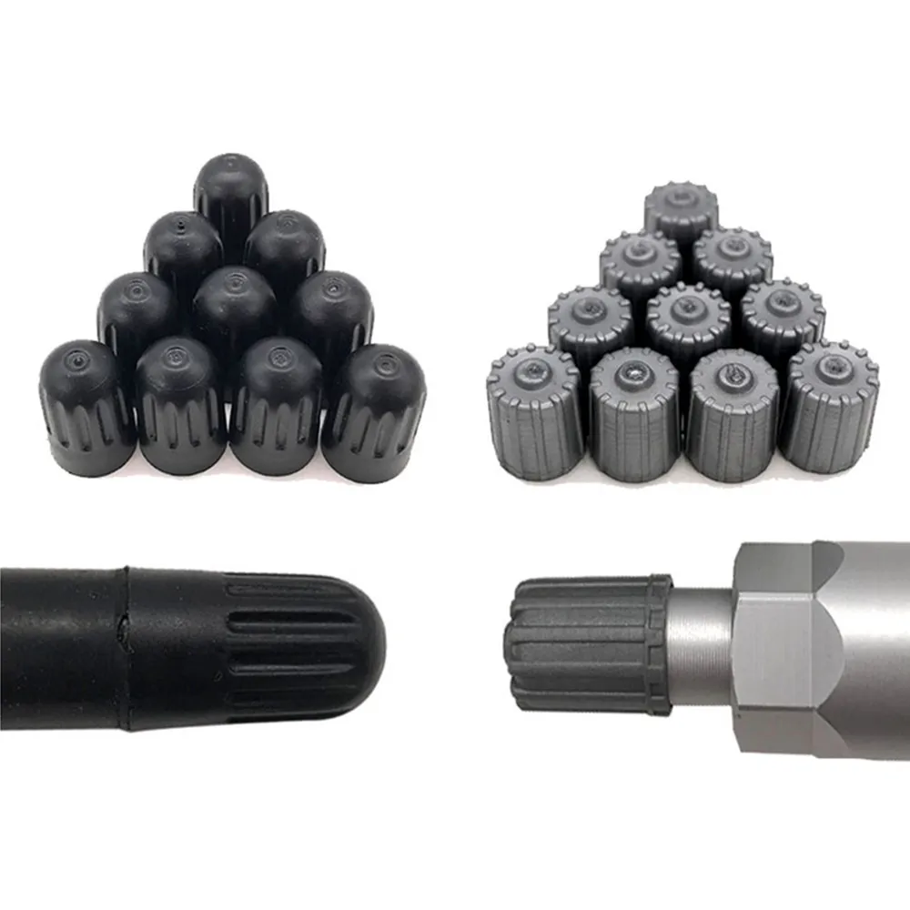 50pcs Long / Gray black Plastic TPMS Valve Cap For TR20008 TPMS Valve ...