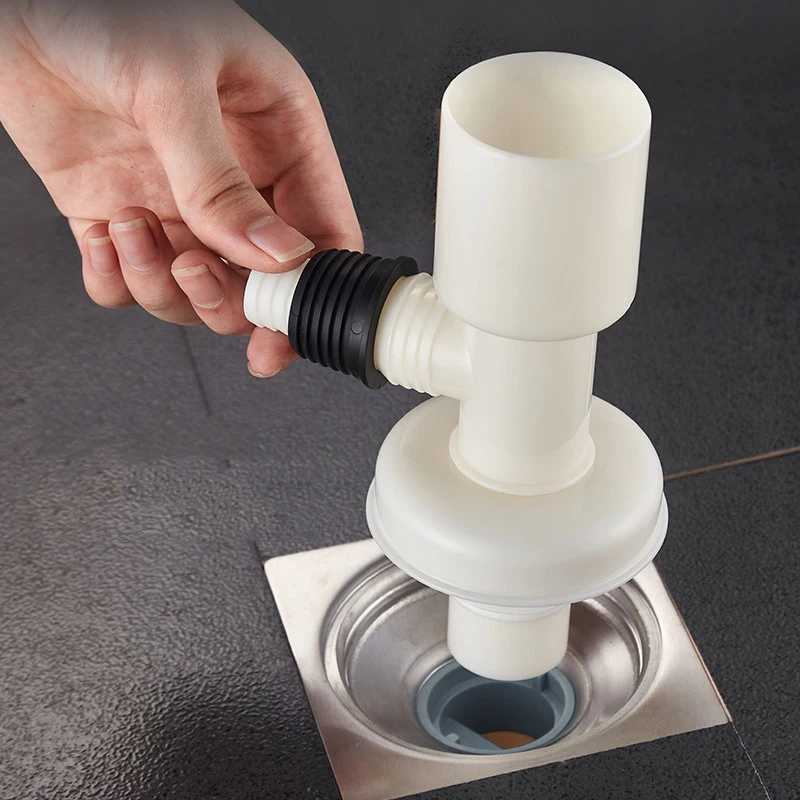 Sewer-Pipe-Floor-Drain-Three-Way-Joint-Washing-Machine-Drain-Pipe-Dual ...