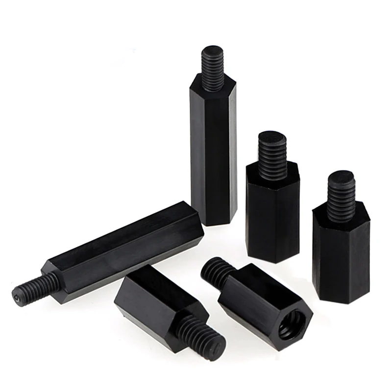 M2 M2.5 M3 M4 White Black Nylon Standoff Hex Column Support PCB Pillar Motherboard Standoffs ...