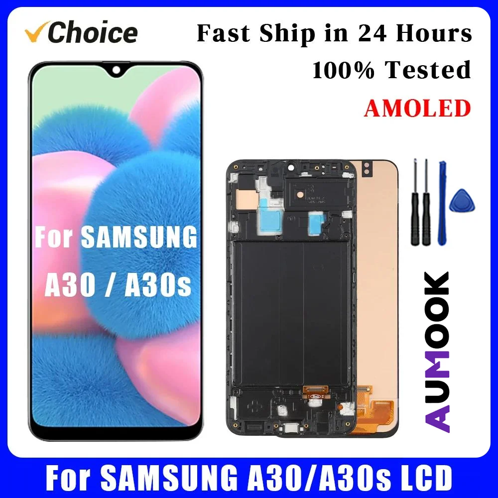 Tested-AMOLED-Display-for-Samsung-A30-LCD-Touch-Screen-Digiziter ...