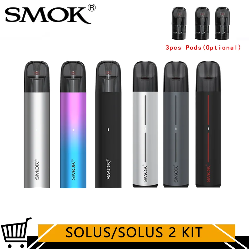 Original SMOK SOLUS Kit & SOLUS 2 Kit 16W/15 700mAh Vape 3ml CATO Pod ...
