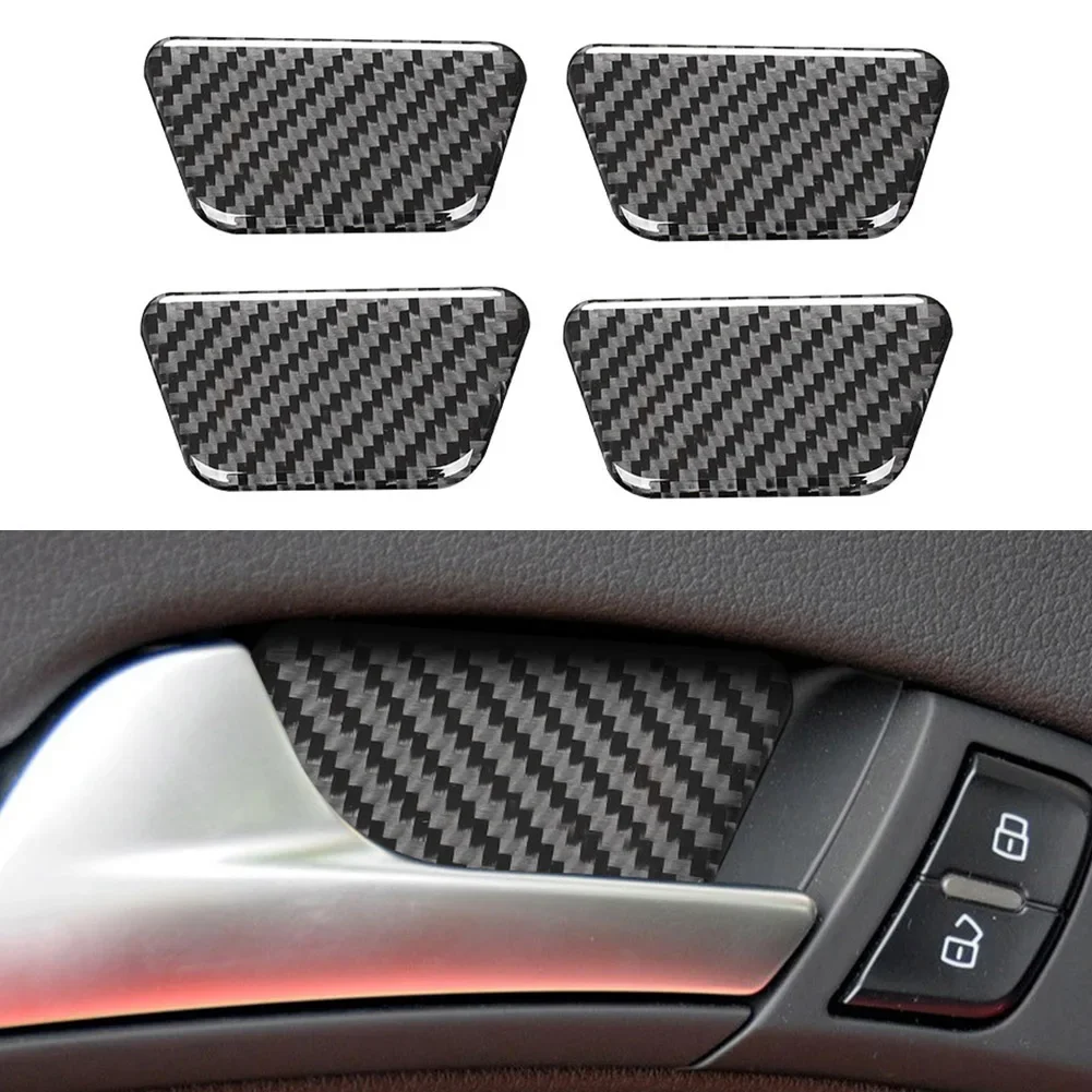 4Pcs-Car-Inner-Door-Bowl-Decor-Trim-Stickers-Carbon-Fiber-For-Audi-A4L ...