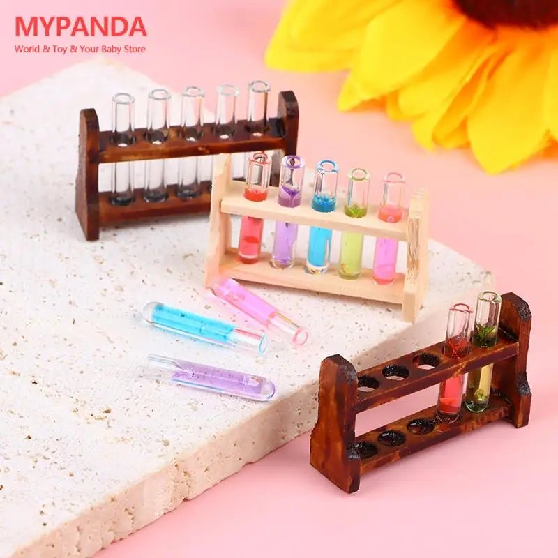1Set-1-12-Dollhouse-Miniature-Laboratory-Tool-Color-Test-Tube-Rack-Set ...