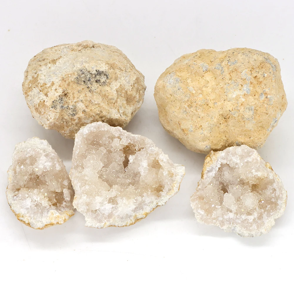 Géode en Agate naturelle non ouverte, Quartz brut, énergie minérale ...