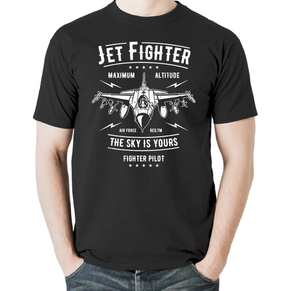 Jet Fighter F 16 Pilot Plane US Royal Air Force Men T Shirt Short ...