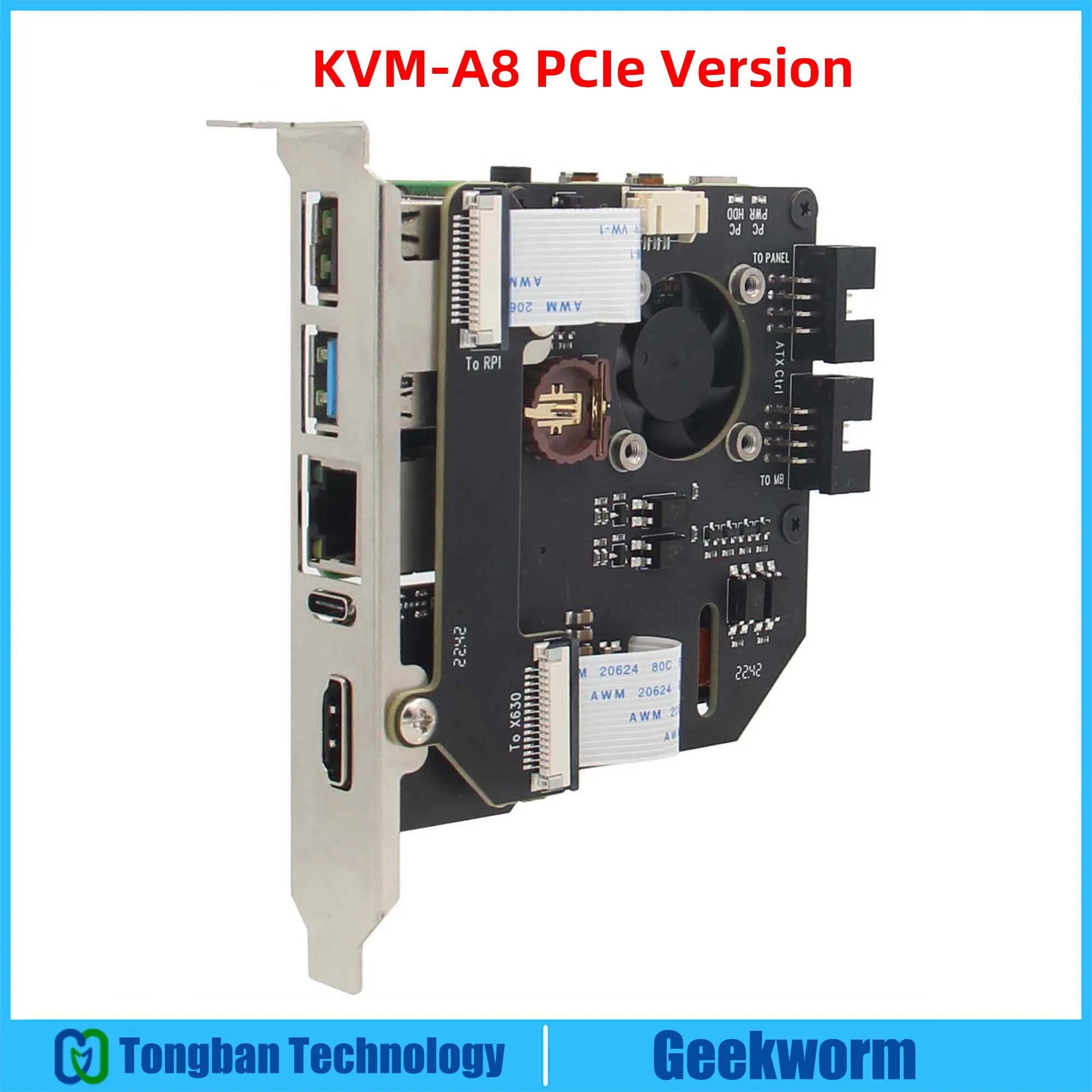 Geekworm-KVM-A8-versi-n-PCIe-para-Raspberry-Pi-4-modelo-B-KVM-sobre-IP ...