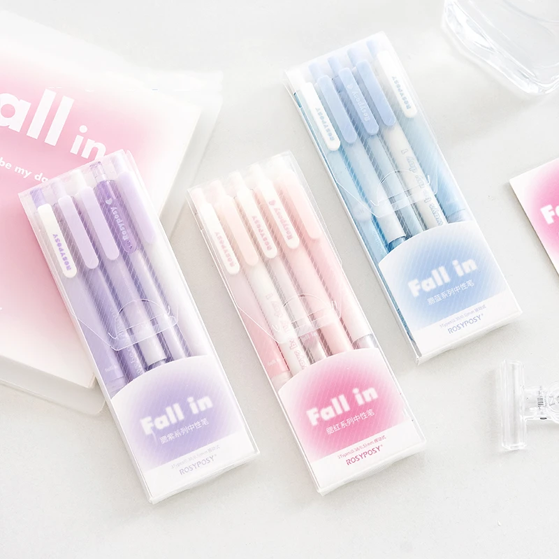 5pcs-Blush-Design-Gel-Pens-Set-Gradient-Color-Style-Black-Ink-for ...