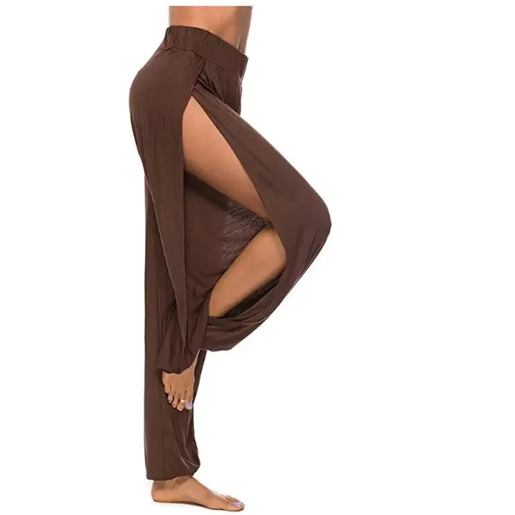 Pants with Slits Fashion Beach Pants Ladies Mesh See Through Long ...