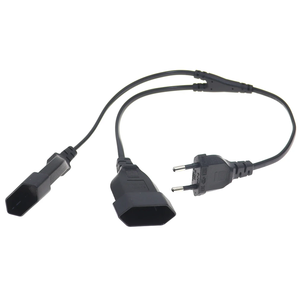 CEE7-16-EU-2-Prong-Male-to-Female-Dual-Output-2-Ways-Outlet-Extension ...
