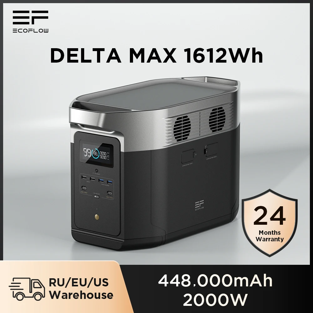 ECOFLOW-DELTA-Max-2016Wh-Tragbare-Power-Station-2400W-AC-Outlets-Solar ...