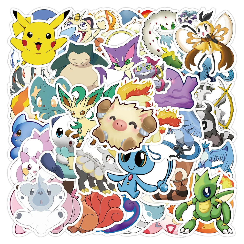 10-30-50pcs-Kawaii-Pokemon-Anime-Stickers-Pikachu-Decals-Graffiti ...