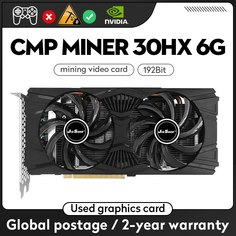 JIESHUO 30h x 6GB 마이닝 카드 CMP 30hx, 전문 마이닝 그래픽 카드, 30HX gpu, eth 등 btc 그래픽 카드 마이닝 rvn aleo ...