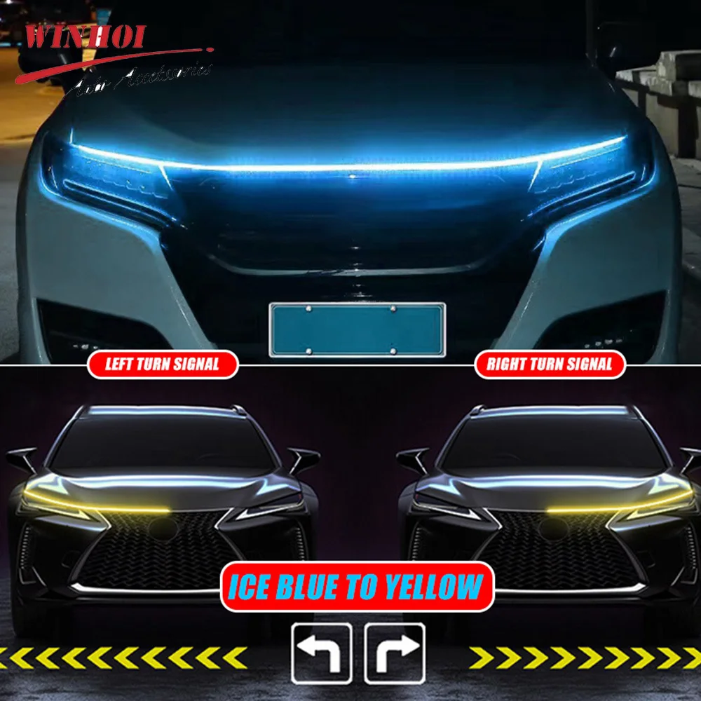 Double-Color-Scan-Start-DRL-Daytime-Running-Lights-with-Turn-Signal-Car ...