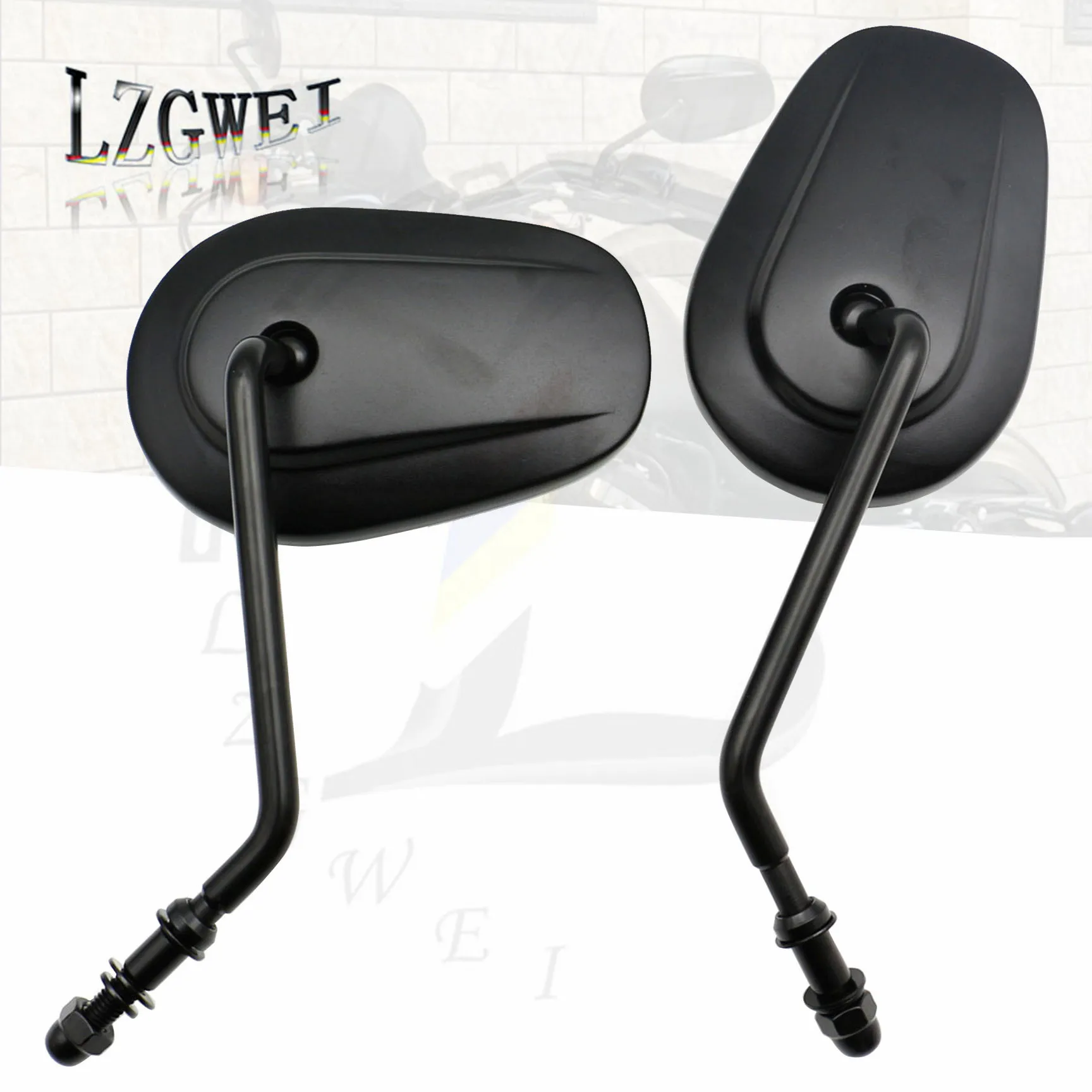 Motorcycle Rear View Mirror 8MM Universal For Sportster 1200 Harley ...